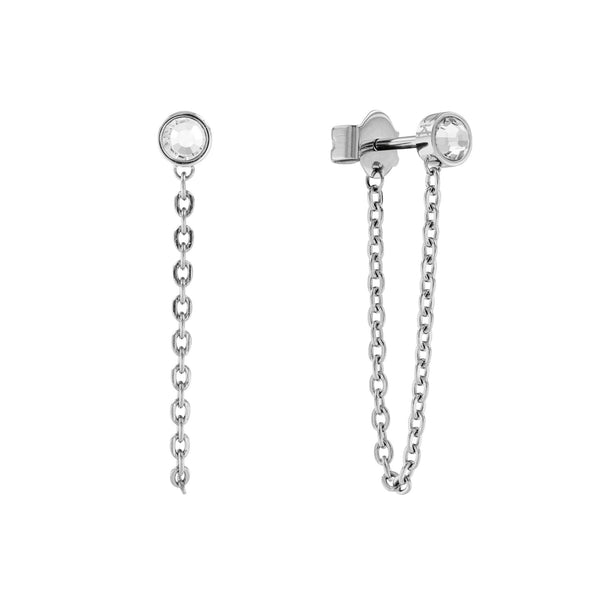 Calvin Klein Jewellery Stainless Steel with Crystal Women's Stud & Cha ...